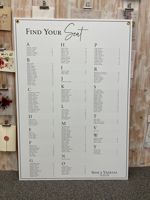 Normal Size For Wedding Seating Chart Infoupdate Normal Size For Wedding Seating Chart Infoupdate