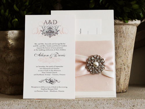 Invitation 775: Champagne Pearl, Champagne Pearl, Cream
